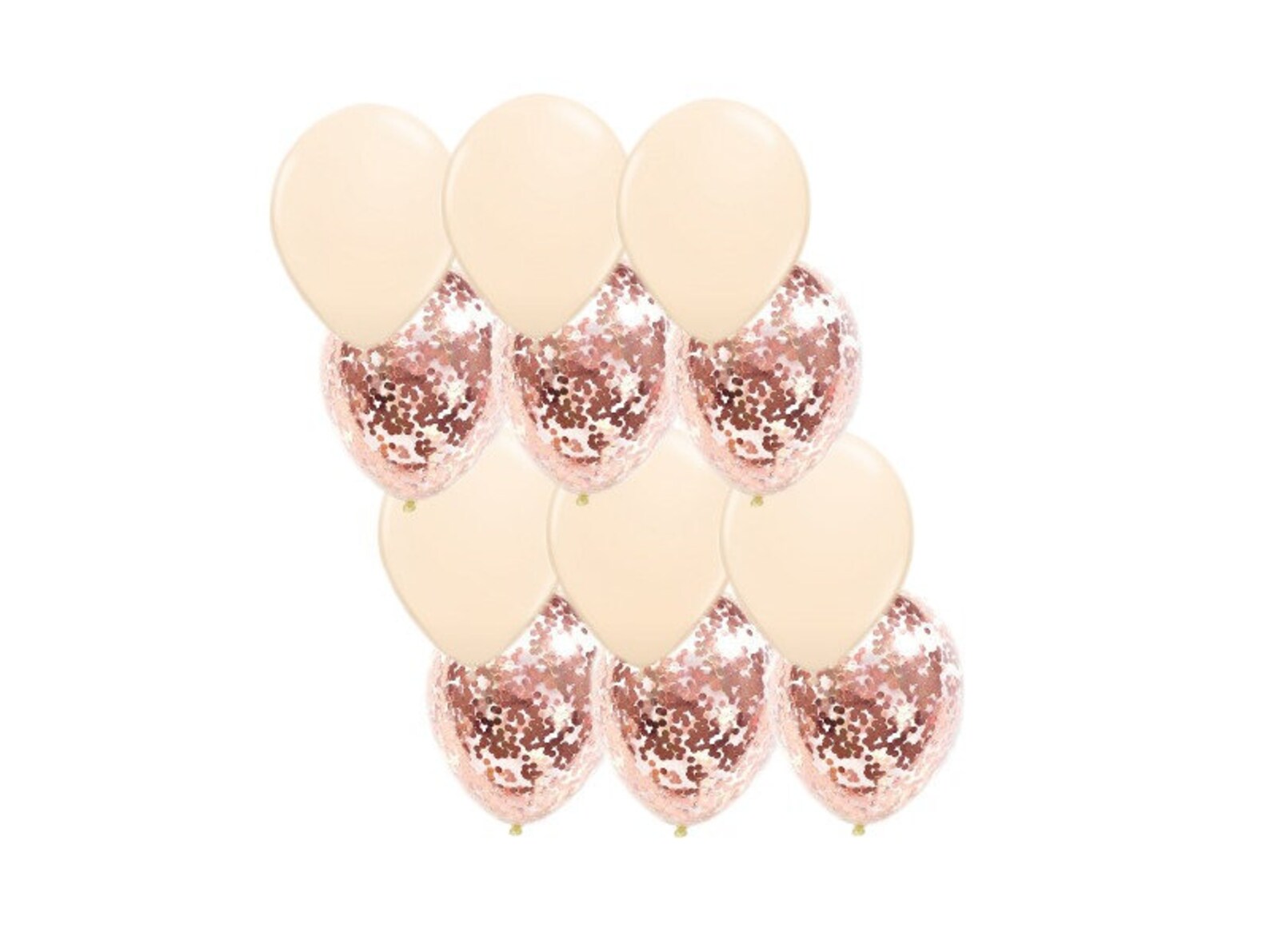 Rose Gold and Blush Balloons Rose Gold Confetti Balloon - Etsy