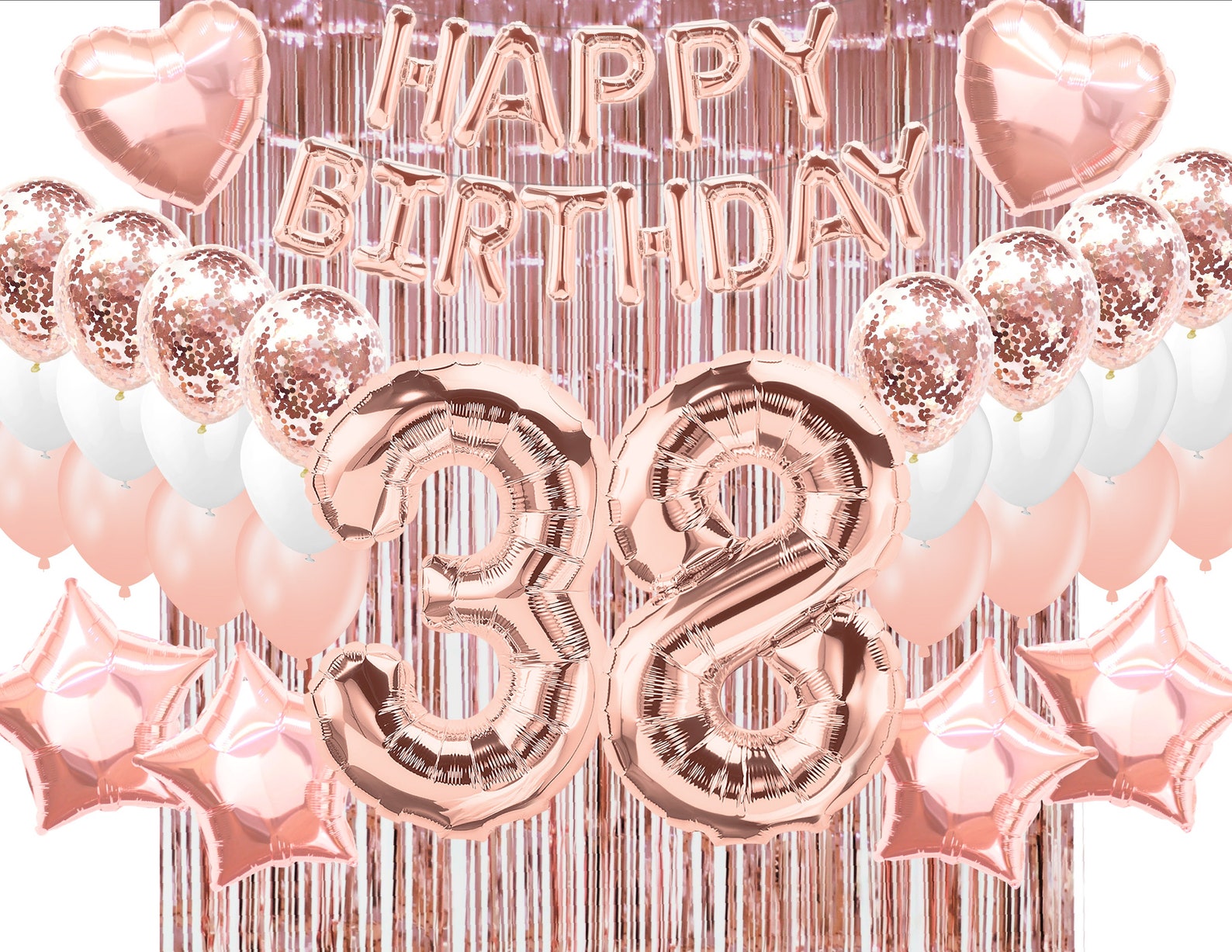 38th Birthday Party Decorations 38 Birthday Balloons 38 Party Kit ...