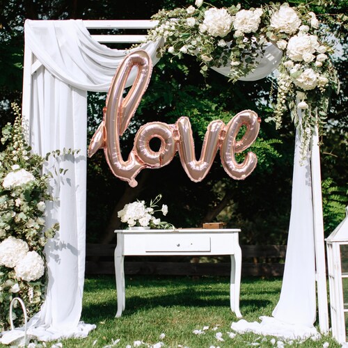 LOVE Rose Gold 36 Balloons LOVE Party Balloons - Etsy