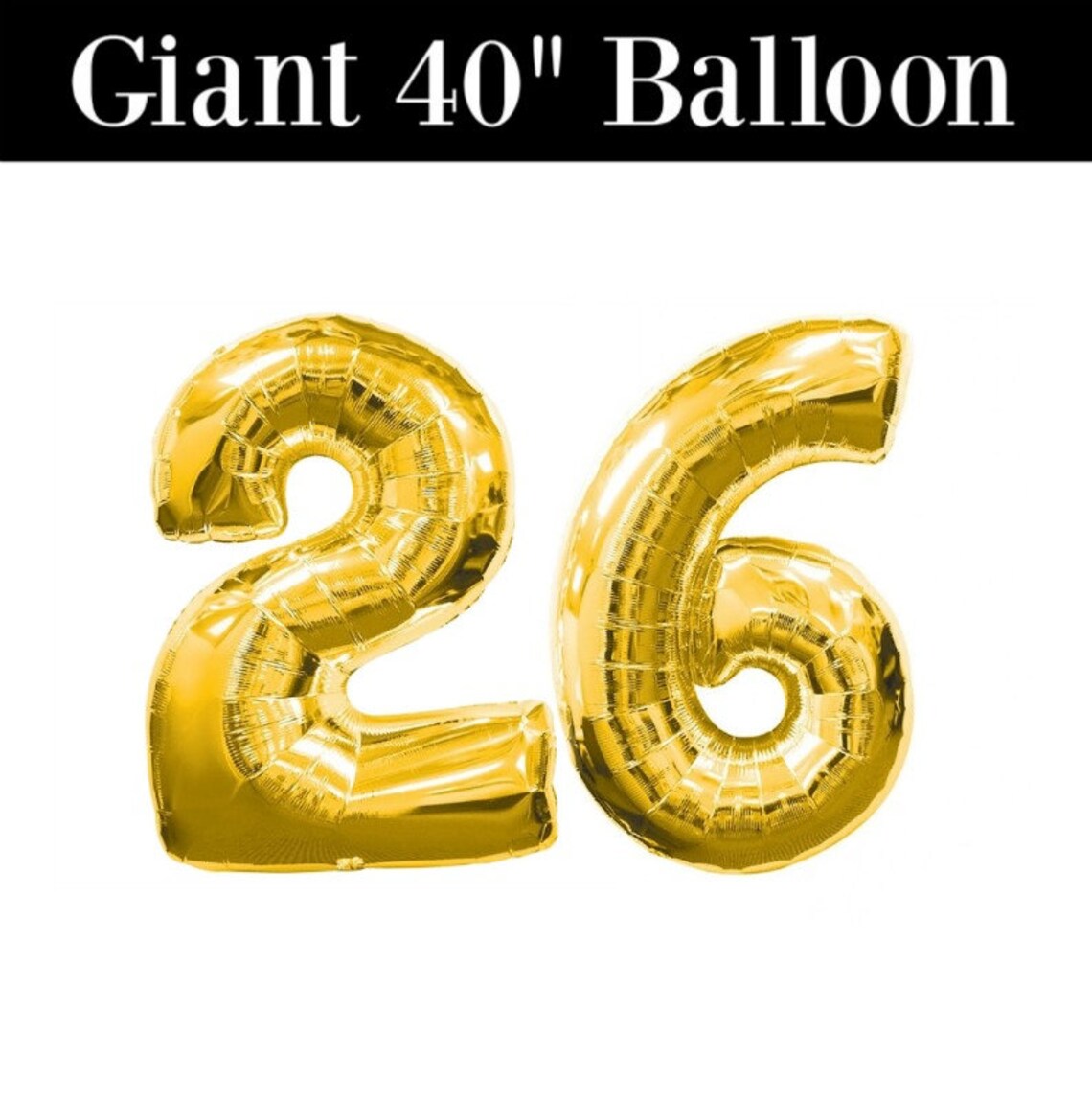 GIANT Number 26 Gold Balloons 40 Gold 26 Balloons - Etsy