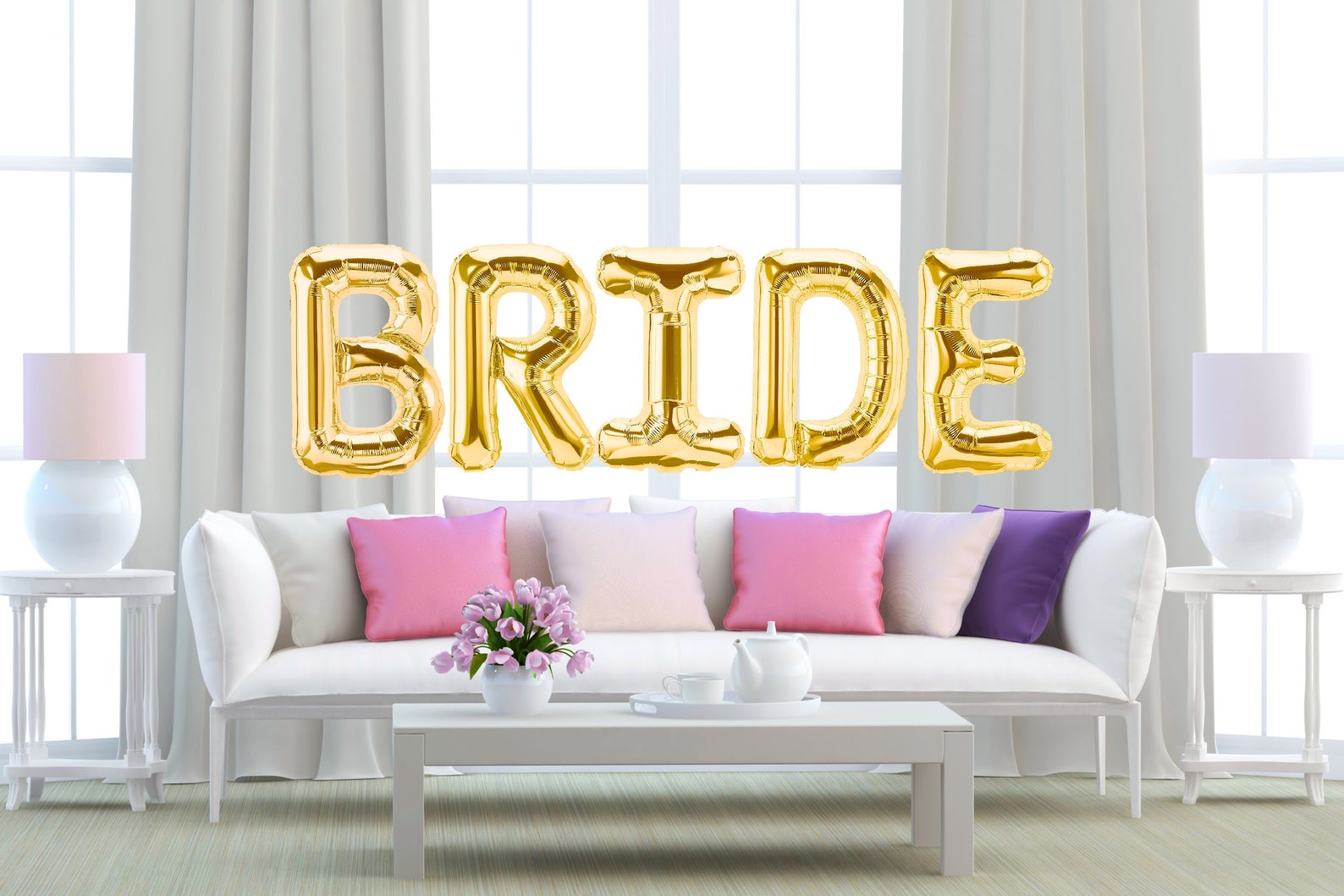 BRIDE Gold Balloons 40 Giant Gold Balloons Bridal - Etsy