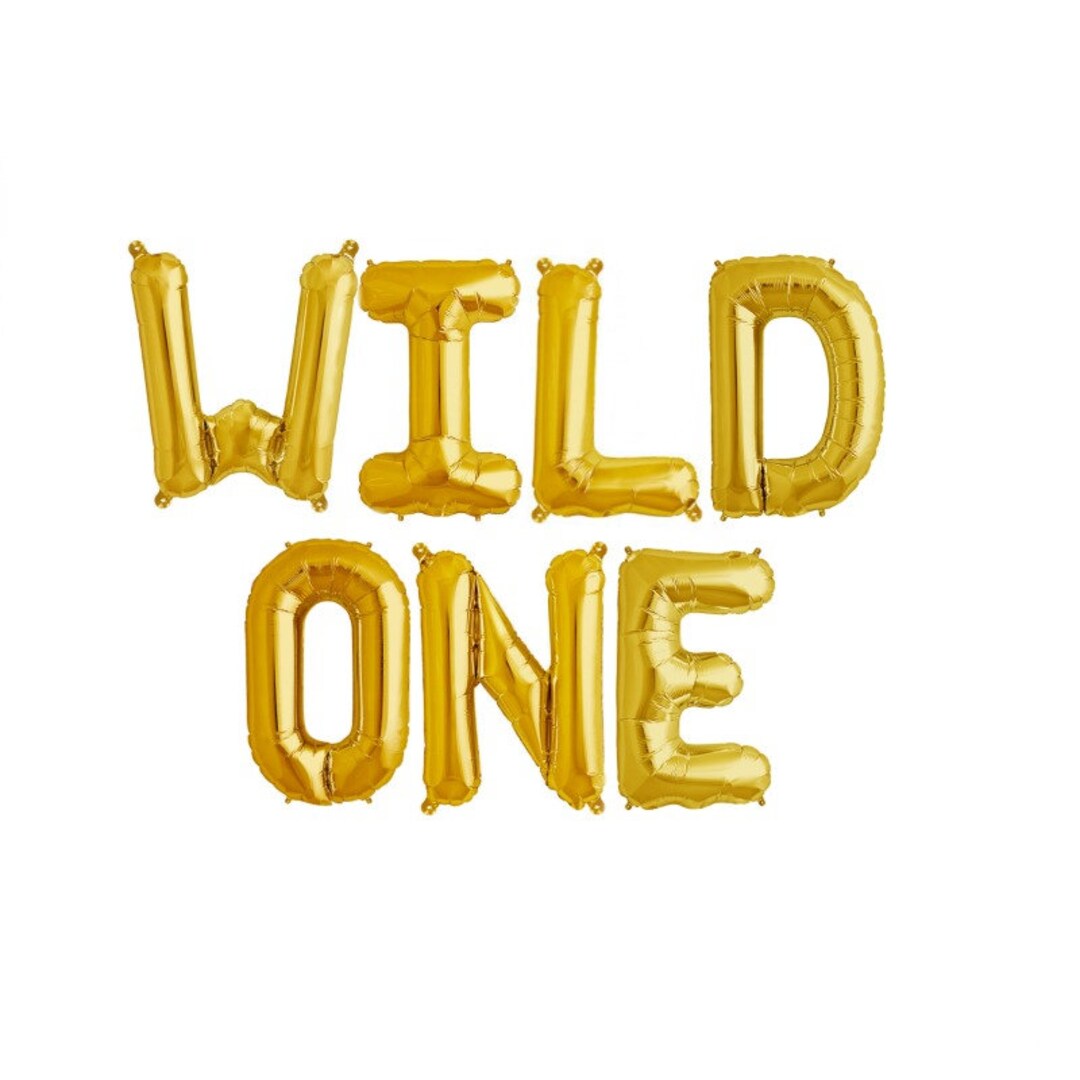 WILD ONE 16 Gold Balloons First Birthday Balloon - Etsy
