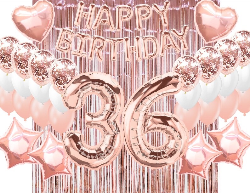 36th Birthday Decorations 36th Party Decor Kit Balloons - Etsy