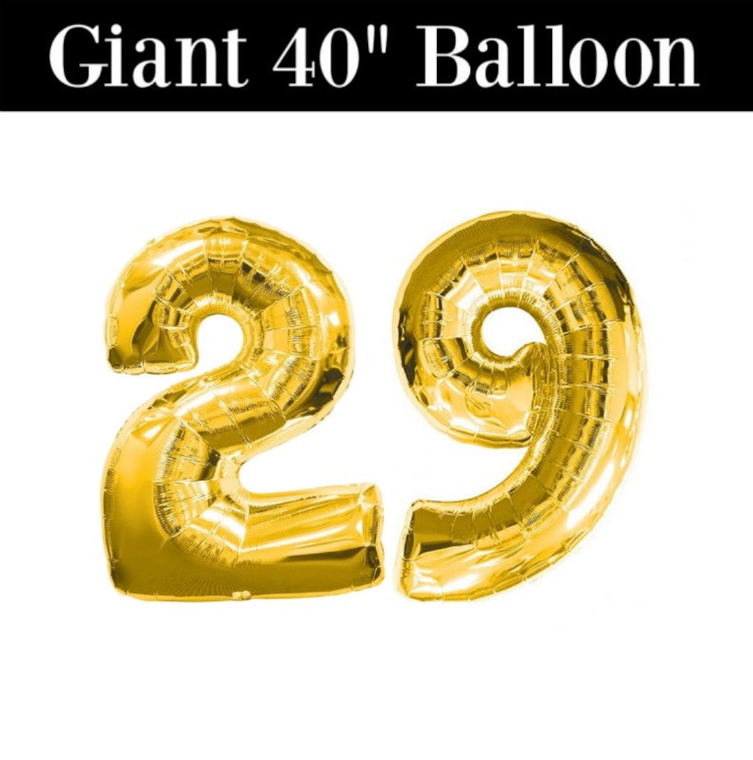 GIANT Number 29 Gold Balloons 40 Gold 29 Balloons - Etsy