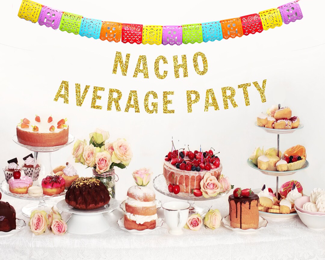 Mexican Fiesta Banner Fiesta Theme Party Banner Glitter Banner Papel ...