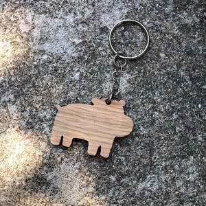 Wood Hippo Bourbon Barrel Keychain - Etsy