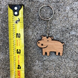 Wood Hippo Bourbon Barrel Keychain - Etsy