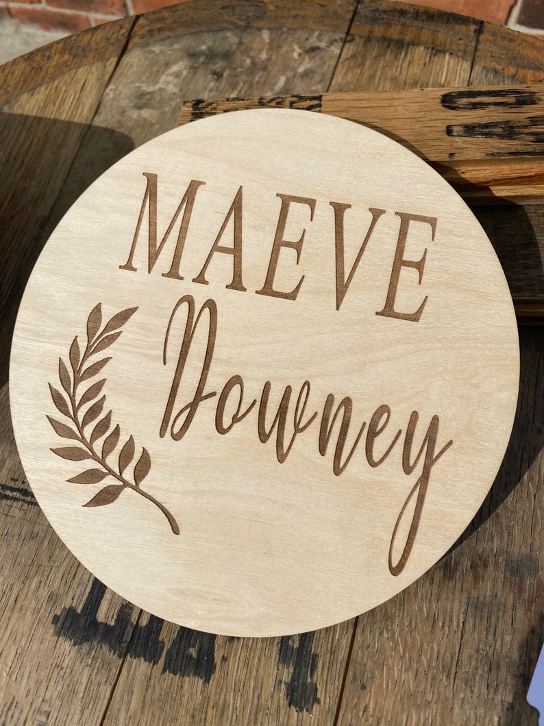 Wood Baby Name Announcement Sign - Etsy