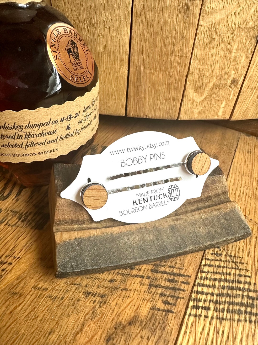 Bobby Pins Made From Reclaimed Kentucky Bourbon Barrels. Handmade Hair ...