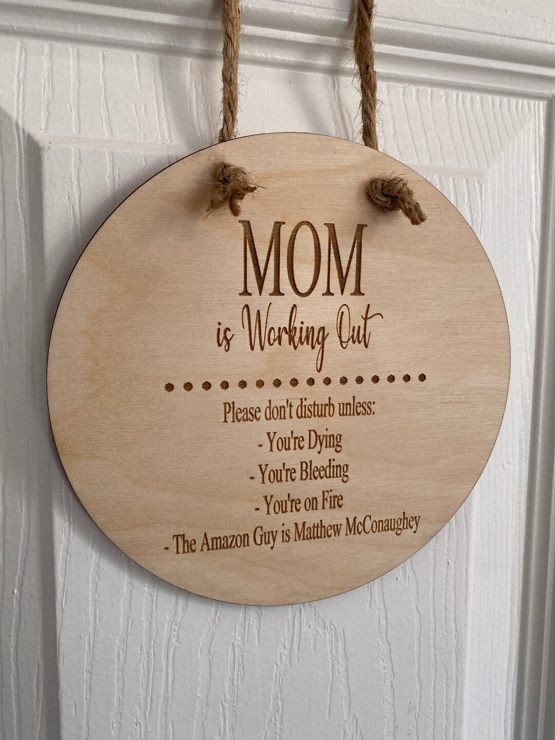 Mom is Working Door Sign - Etsy