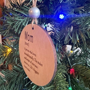 Mom Definition Ornament- Custom Mom Ornament- Personalized Christmas ...