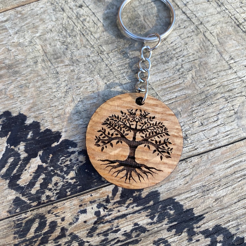 Tree Keychain - Etsy