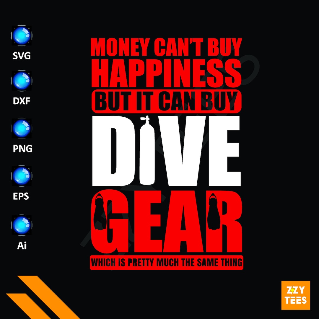 Scuba Diving Svg Png Dxf Eps Ai, Dive Gear Quote Design, Ocean ...