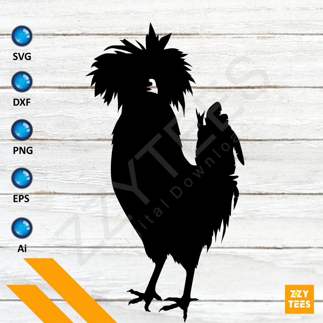 Easy Cut and Print Polish Chicken, Fluffy Chicken, Cute Chicken, Silkie ...