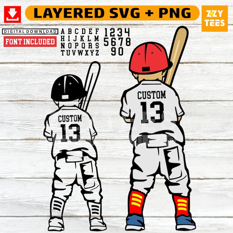 Kids Baseball Svg - Etsy