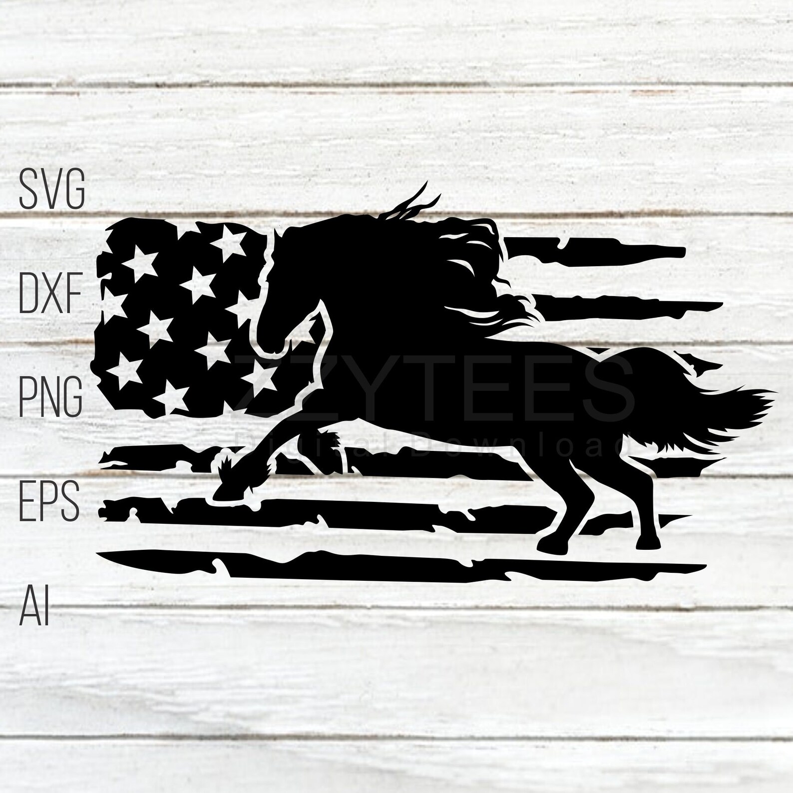 US Flag Horse - Etsy
