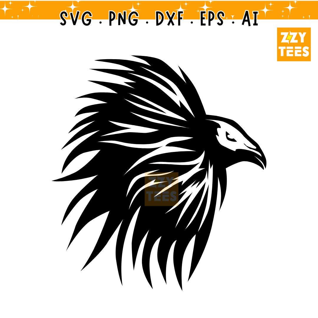 Gamefowl Rooster SVG, Tribal Rooster Head Clipart, Farm Rooster ...