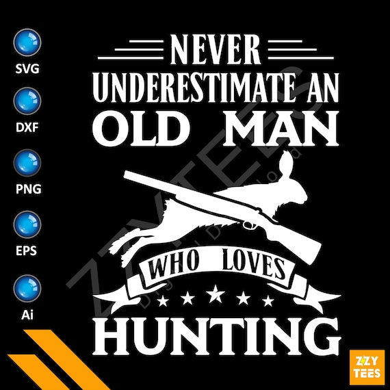 Funny Old Man Wild Rabbit Hunting SVG Hunting Rabbit SVG | Etsy Australia