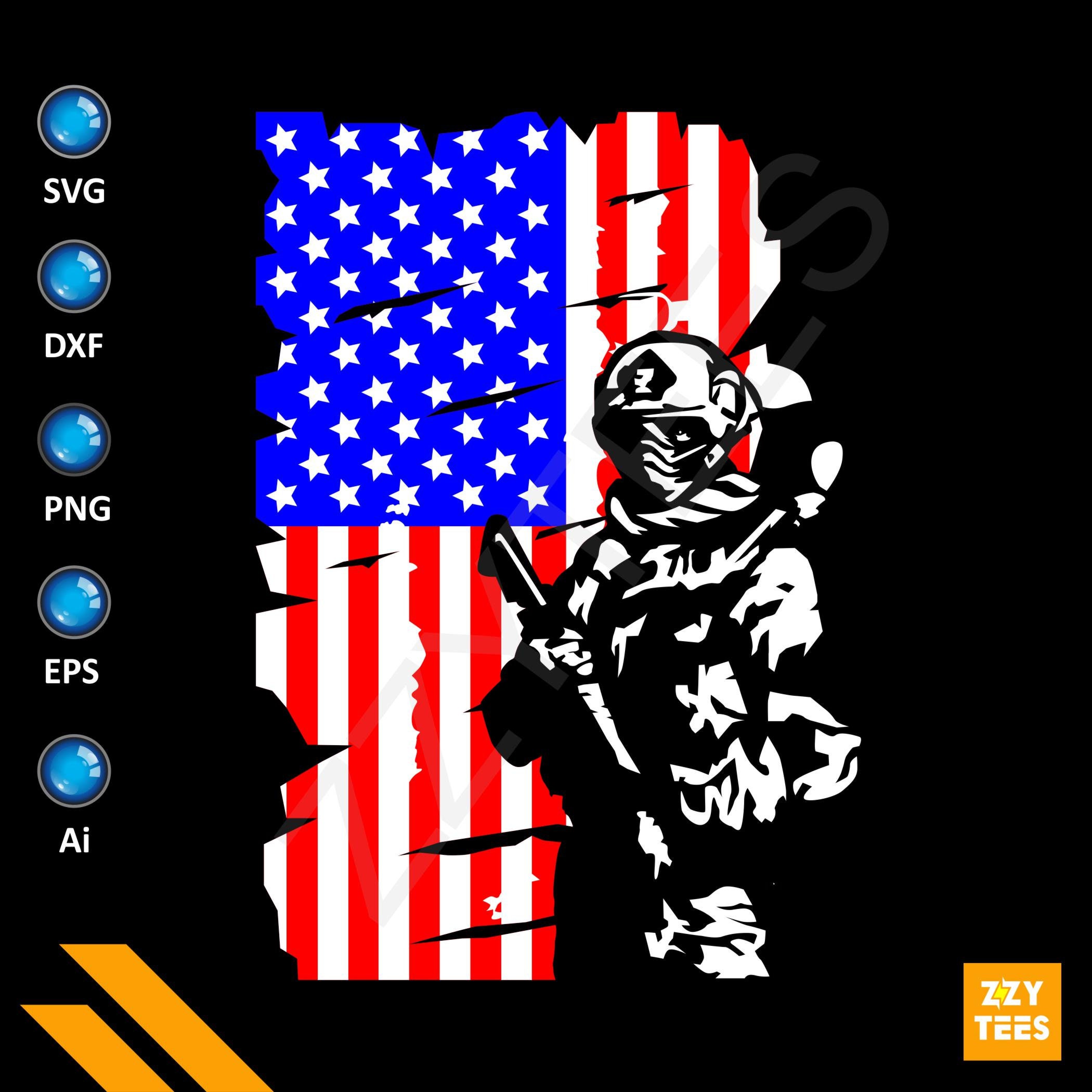 Amazing US Flag Airsoft Man SVG Airsoft Silhouette SVG - Etsy UK
