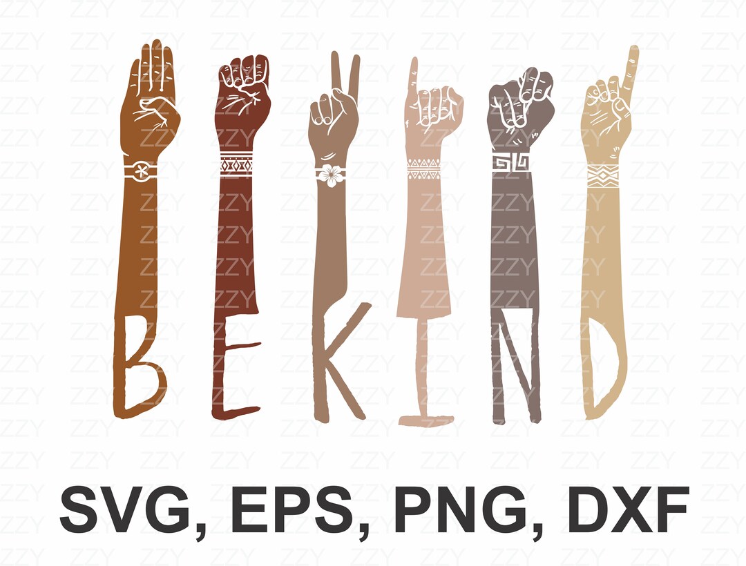 Awesome Beautiful Creative Artistic Art, Be Kind Svg, Be Kind Svg Asl ...