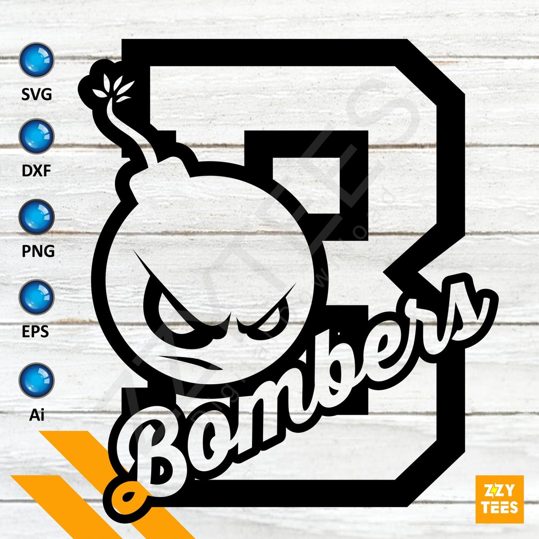 Bombers SVG | Sport Mascot Clipart | School Spirit Cricut Cut File ...