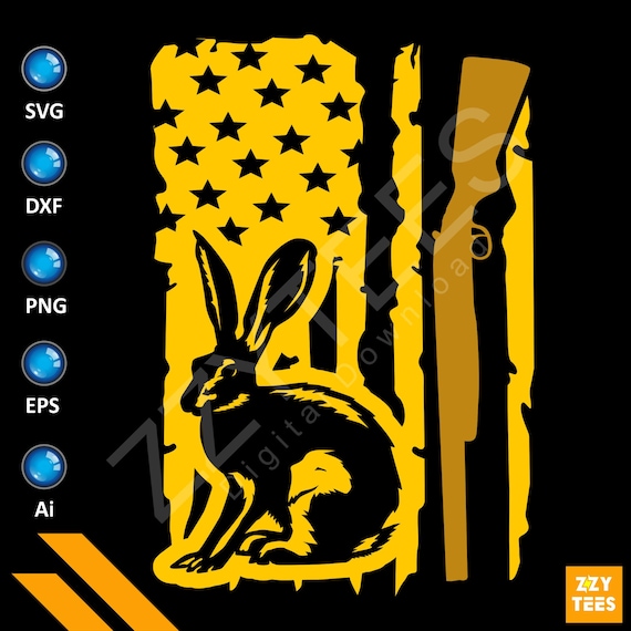 US Flag Wild Rabbit Hunting Svg US Flag Svg Wild Rabbit - Etsy