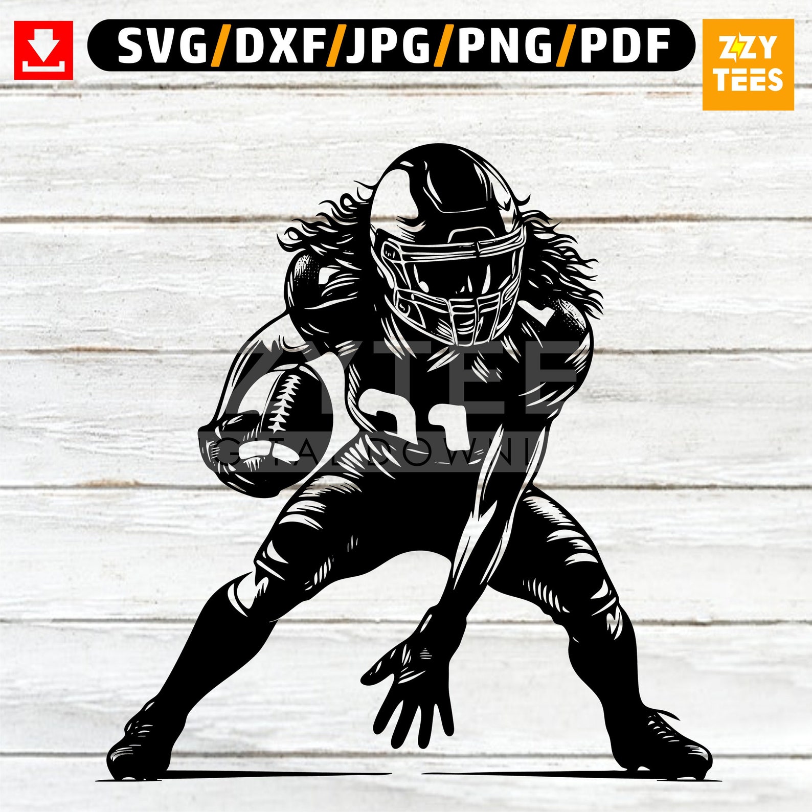 SVG File Football Player Woman Engraving File Laser Cutting Machine ...