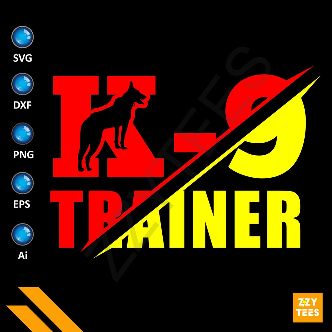 K9 Trainer SVG Clipart Design, K9 Art, German Shepherds Svg, Belgian ...