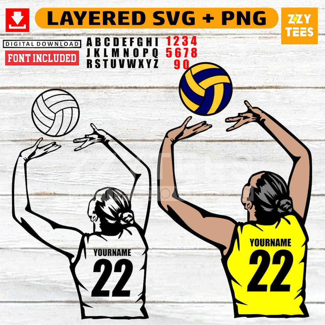 Customizable Volleyball Player Digital Download - Etsy