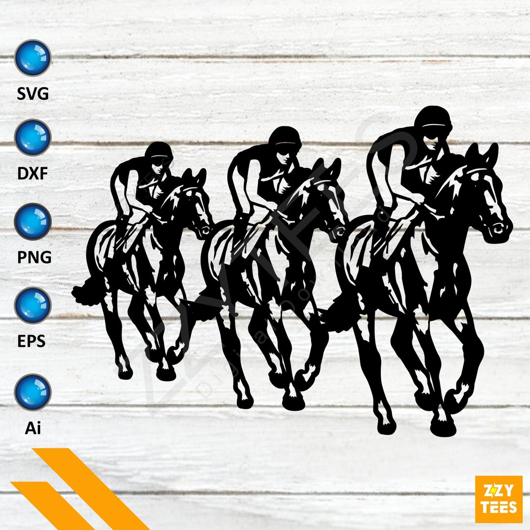 Horse Racing SVG Clipart Kentucky Derby, Horse Svg, Horse Racing Svg ...