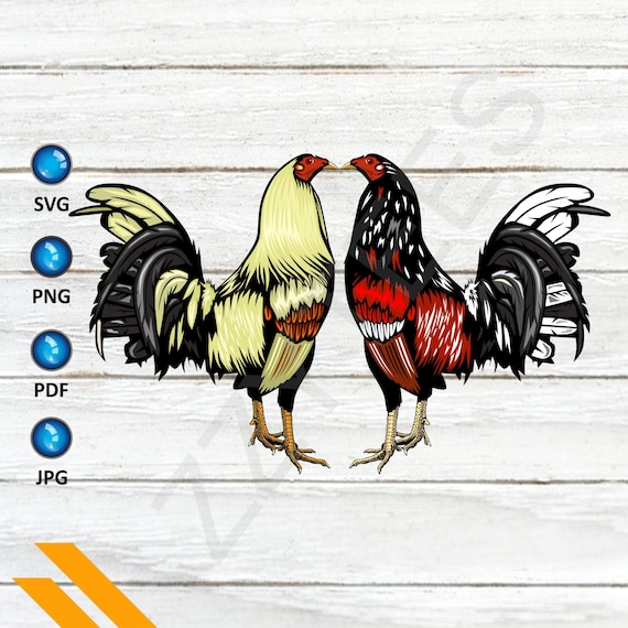 Roosters Sublimation Clipart Chicken Cutfile Rooster Design - Etsy