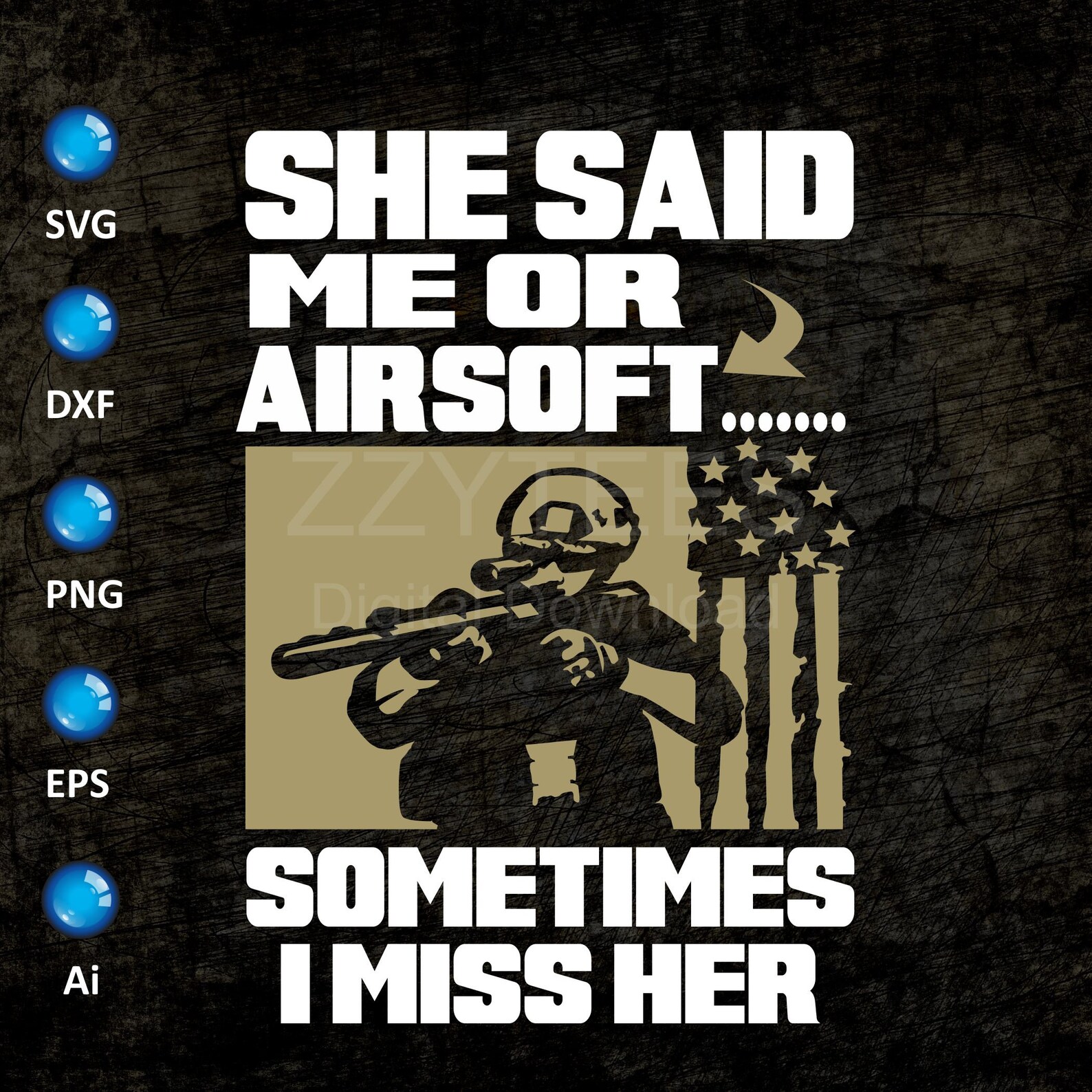 Hilarious Airsoft Quotes US Flag She Said Me or Airsoft - Etsy