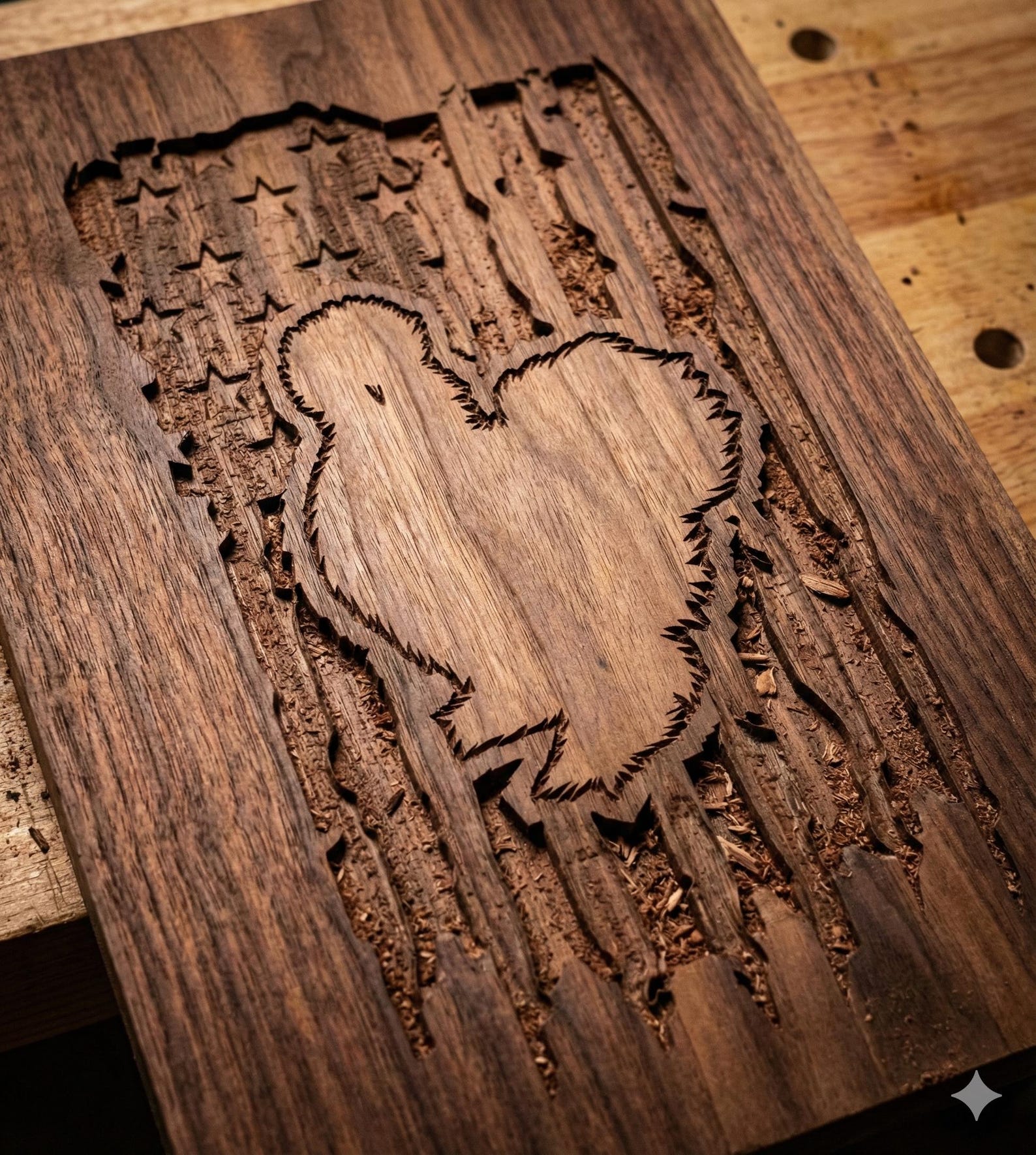 US Flag Silky Chicken SVG | CNC Router Cutting Machine Files Commercial ...