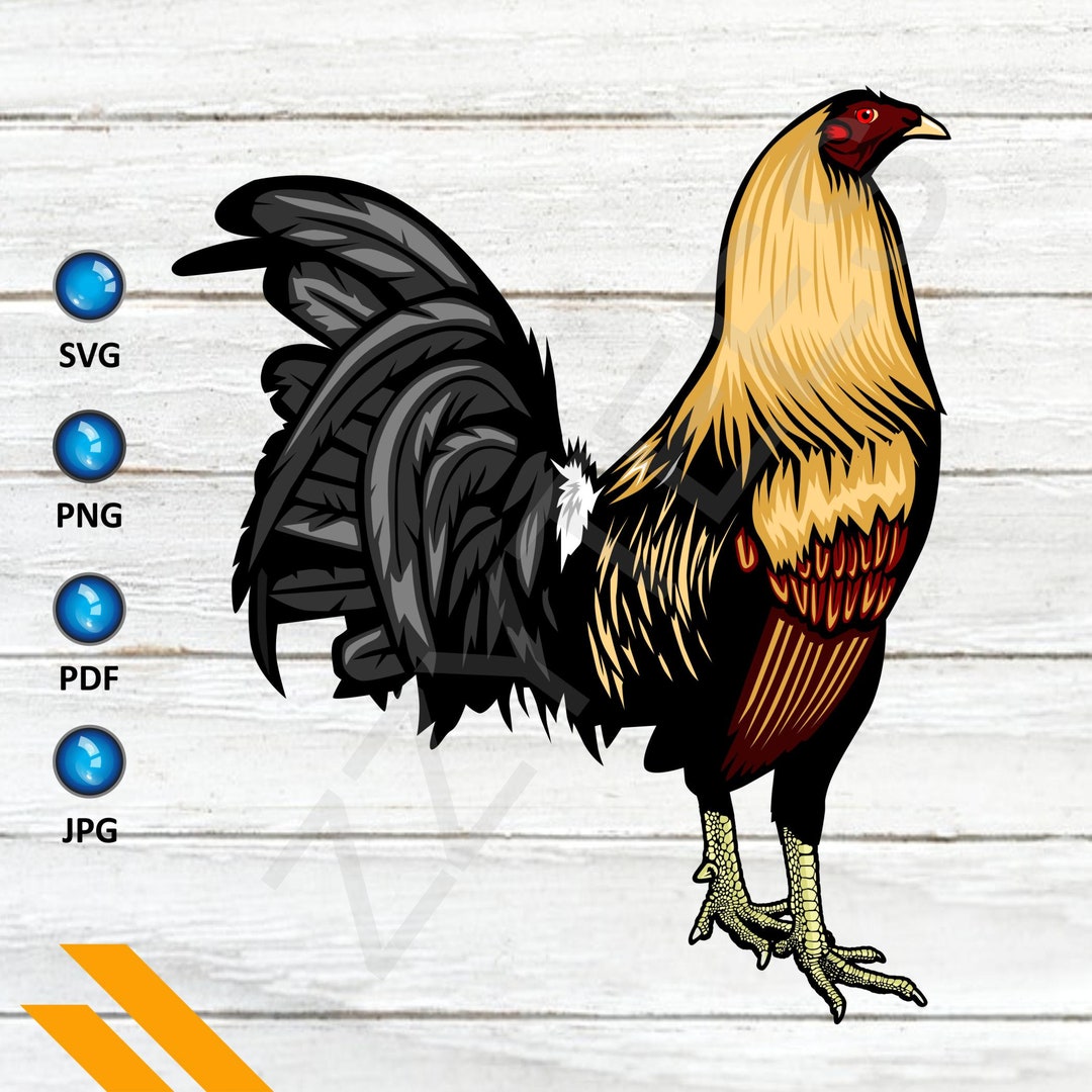 Gallo dorado SVG, archivo de corte de pollo, diseño de gallo, SVG de ...
