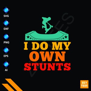 Electric Scooter Stunts: Funny SVG, Patterns & How to Craft Machine ...