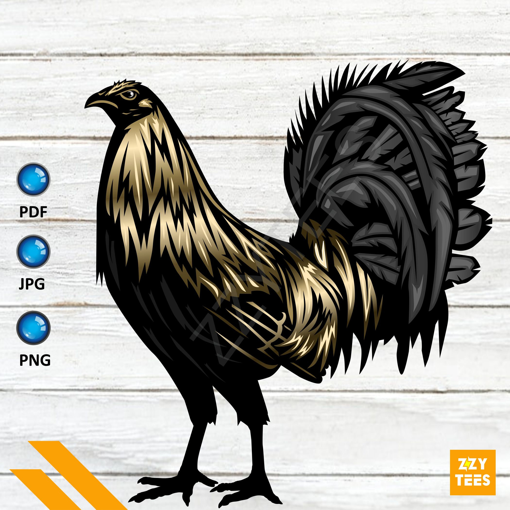 Rooster Silhouette SVG Chicken Sublimation Rooster Design - Etsy