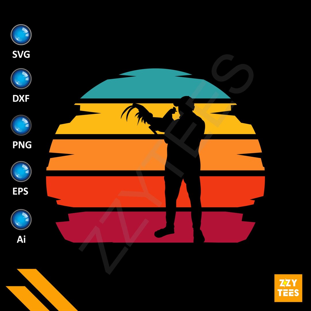 Silueta de gallo SVG archivo de corte de pollo, diseño de gallo, pollo ...