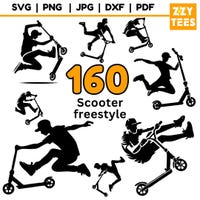 Scooter Life Svg Png Dxf Eps Ai Design for Cricut and Silhouette, Stunt ...
