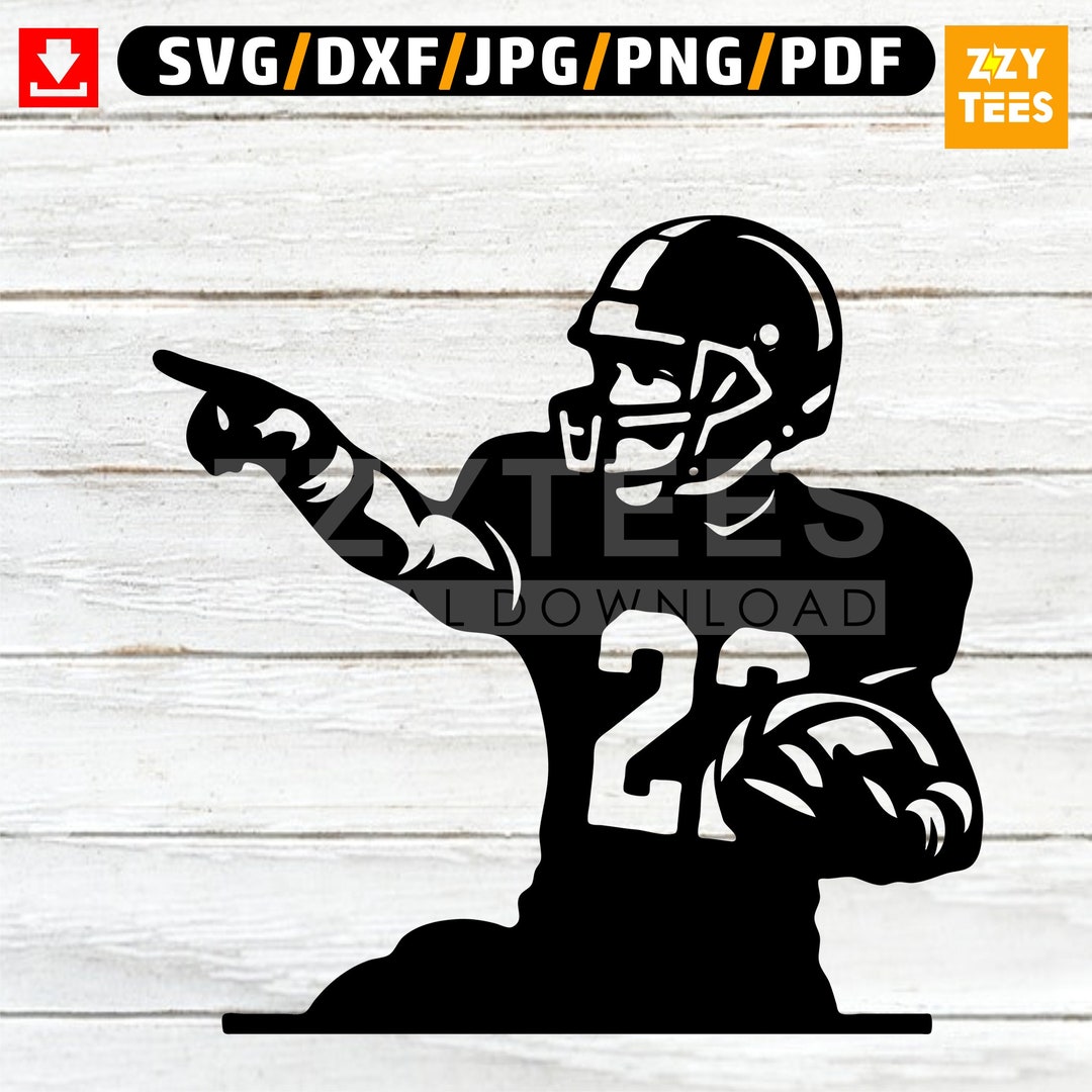 Football Player SVG File for Cutting Machine - Etsy