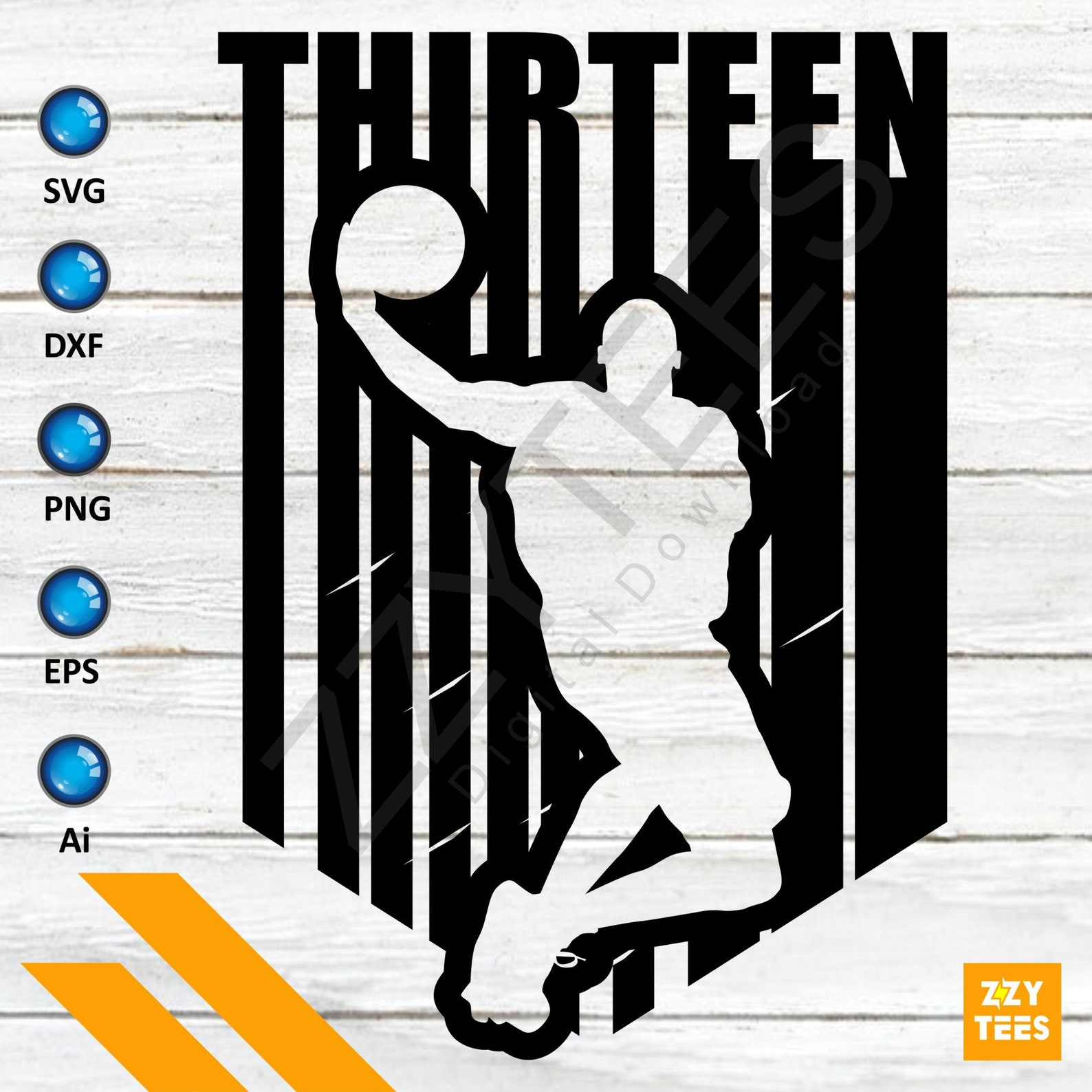 Thirteen Svg Numbers Svg Basketball SVG Basketball DXF | Etsy