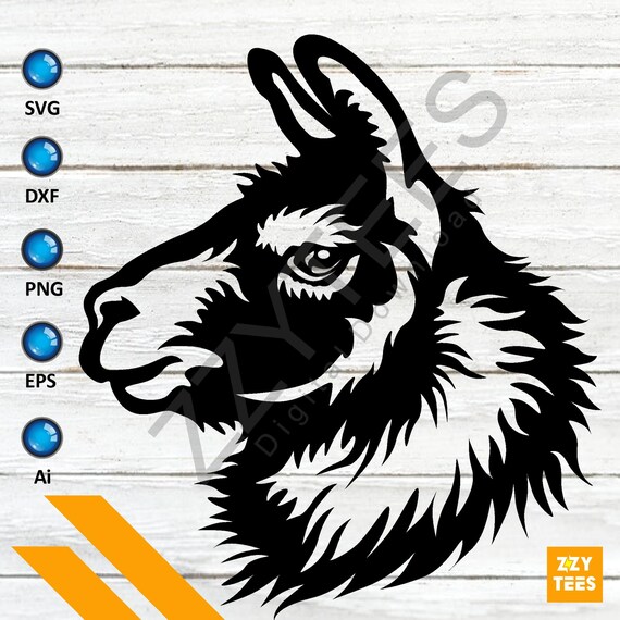 Amazing Alpaca Face Alpaca Head SVG File - Etsy