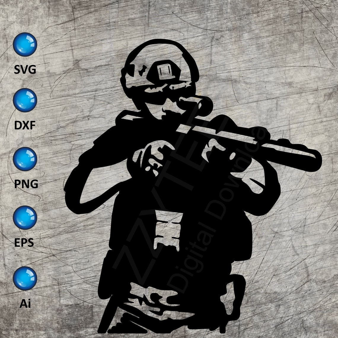 Airsoft Shooter SVG Airsoft Silhouette SVG Airsoft Player - Etsy