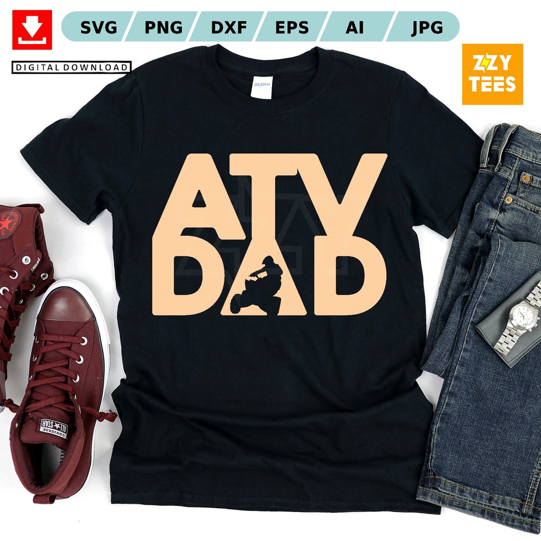 ATV Dad Vector Clipart Silhouette Svg Files Atv Cnc Files Svg - Etsy