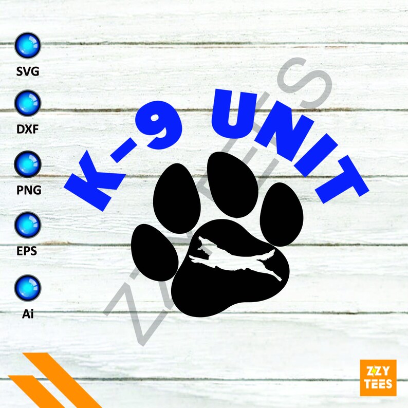 K9 Unit K9 Paw Paw Svg K9 Clipart K9 Dog SVG K9 Design - Etsy