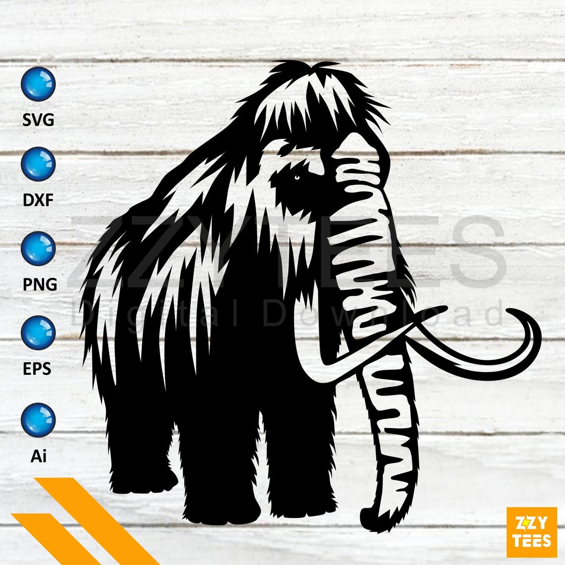 Mammoth Vector SVG: Ancient Elephant Clipart (digital Download) - Etsy