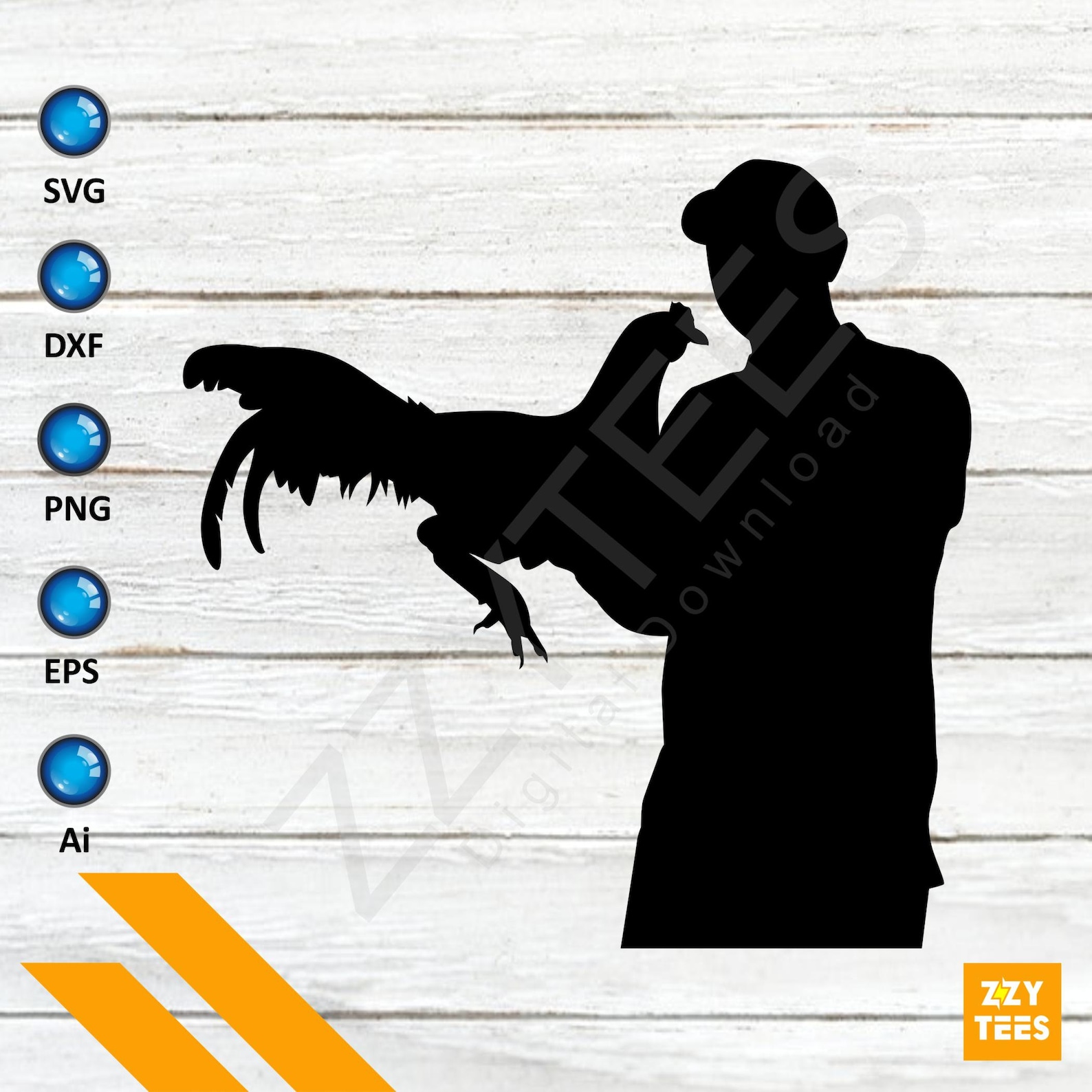 Gamefowl Men Silhouette Clipart Svg Gamefowl SVG Rooster | Etsy