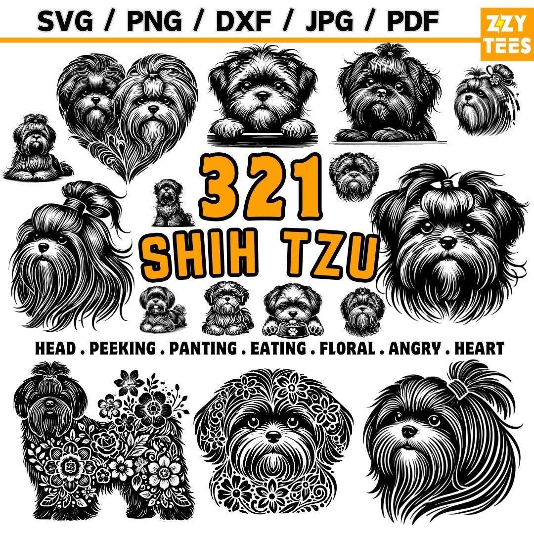 Shih Tzu Dog SVG Bundle | Pet Lover Cricut Cut Files - Etsy