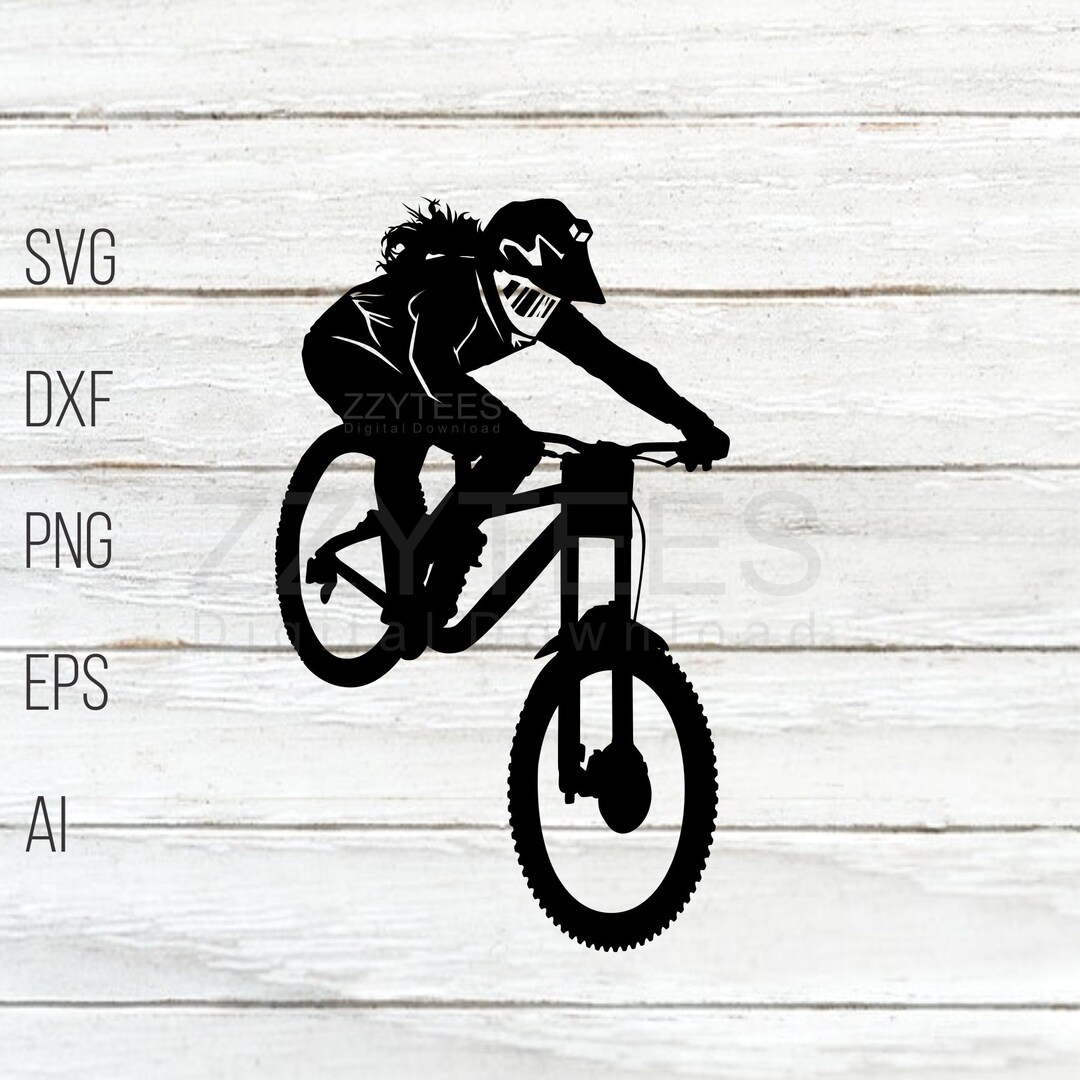 Biker Svg, Mountain Bike SVG, MTB Design, Mountain Bike PNG, Vector ...