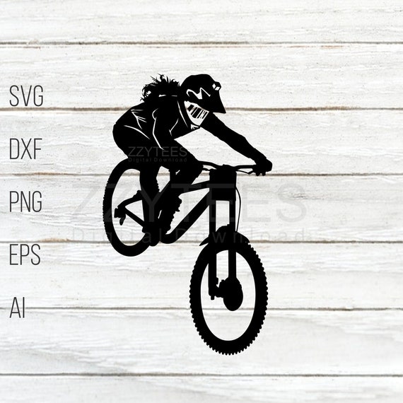 Biker Svg Mountain Bike SVG MTB Design Mountain Bike PNG - Etsy