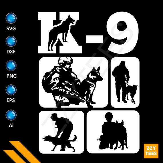 Military K9 Dog Handler Clipart SVG PNG German Shepherds Svg | Etsy Canada